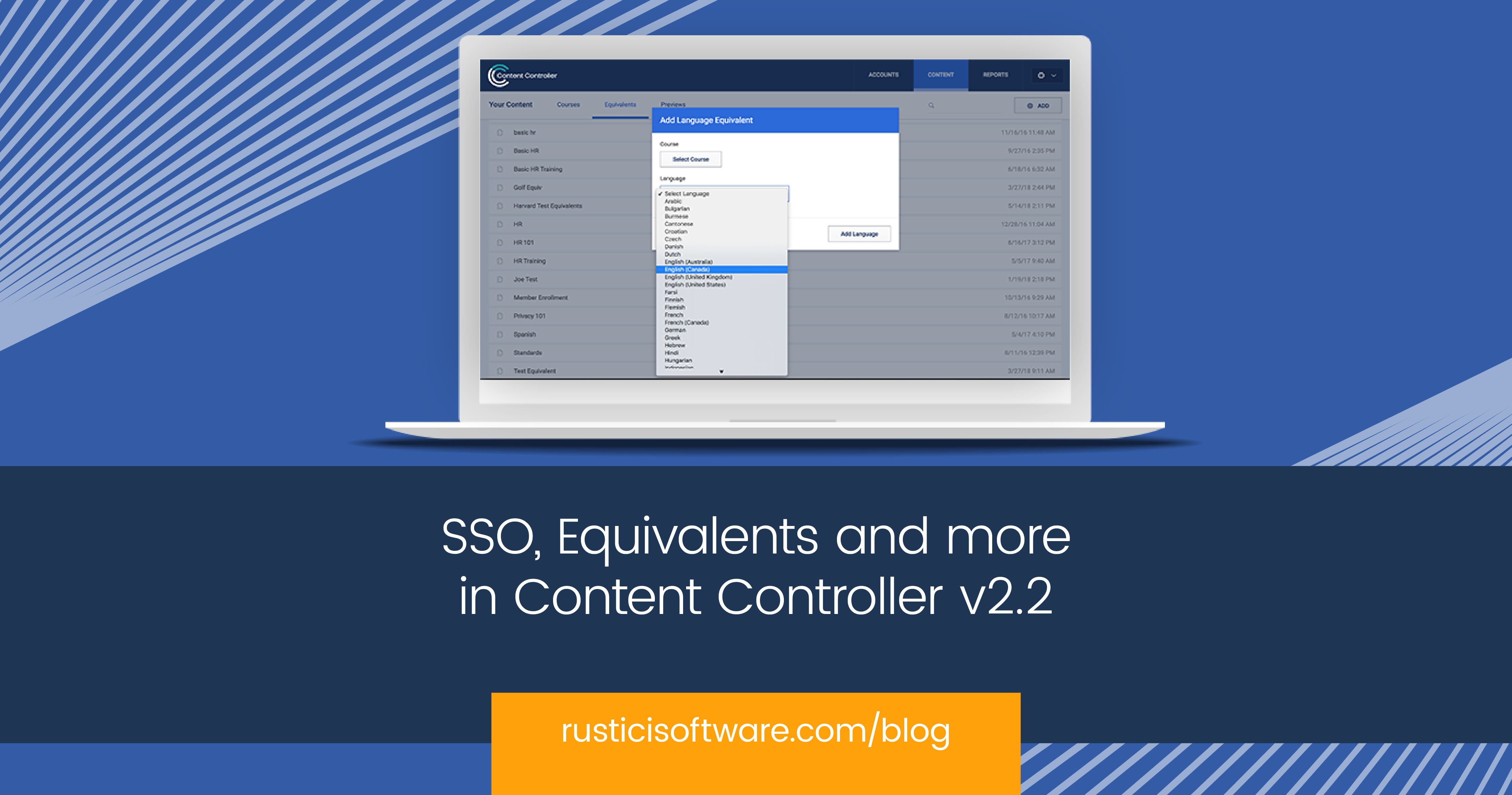 SSO, Equivalents, and more in Content Controller v2.2